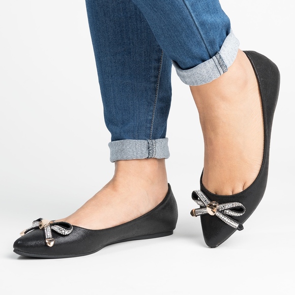 SunnyMia | Shoes | Bow Pointe Toe Pink Ballerina Flats | Poshmark